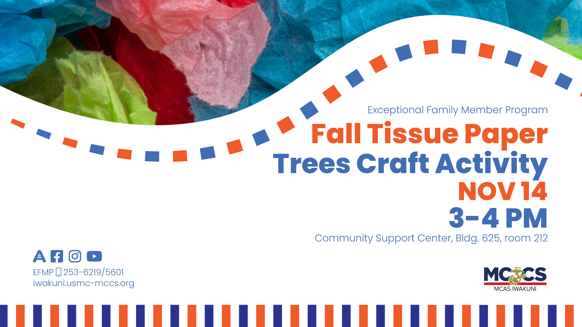 Fall Tissue Paper Trees Craft Activity
