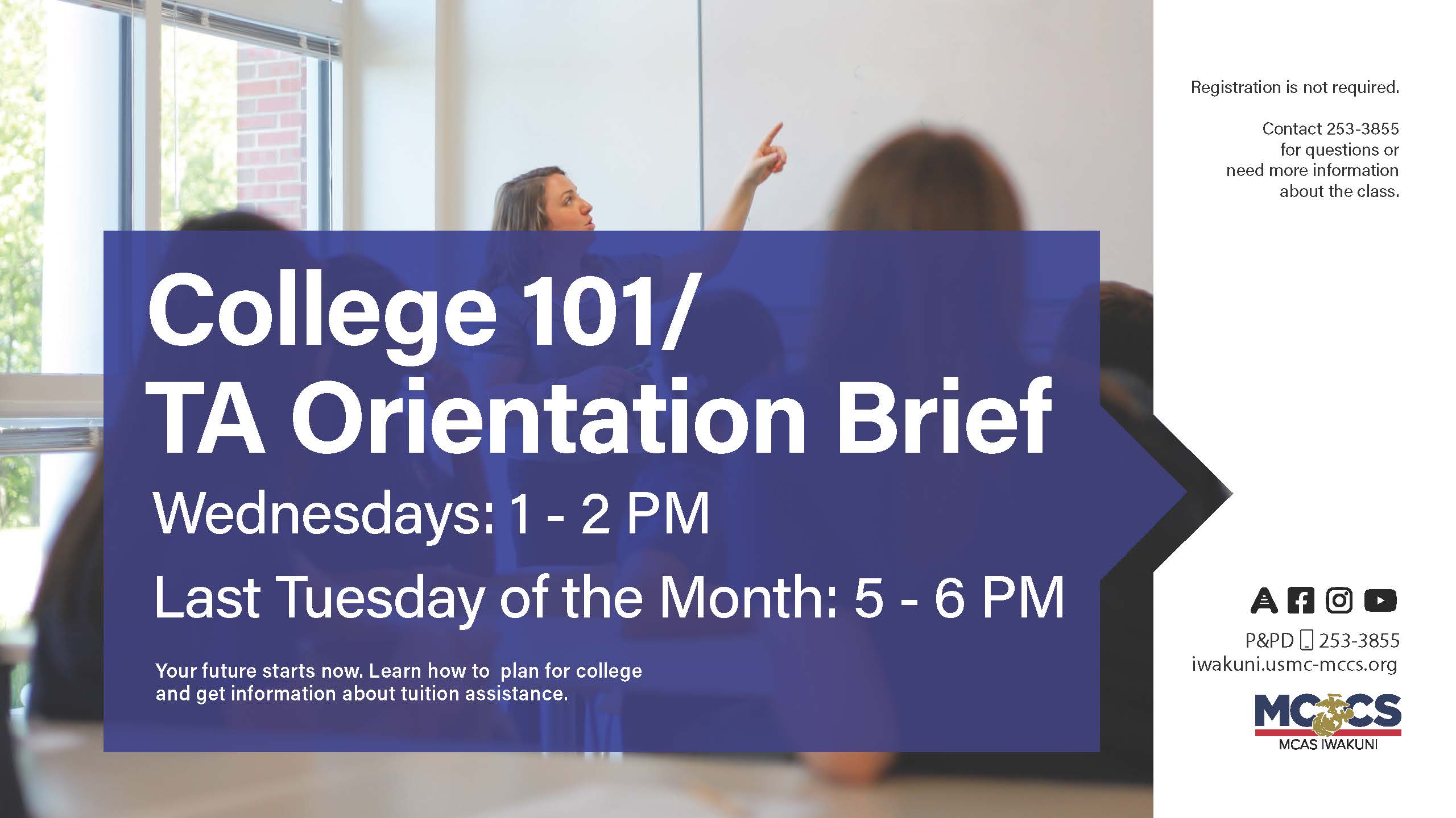 MCCS College 101 / TA Orientation Brief