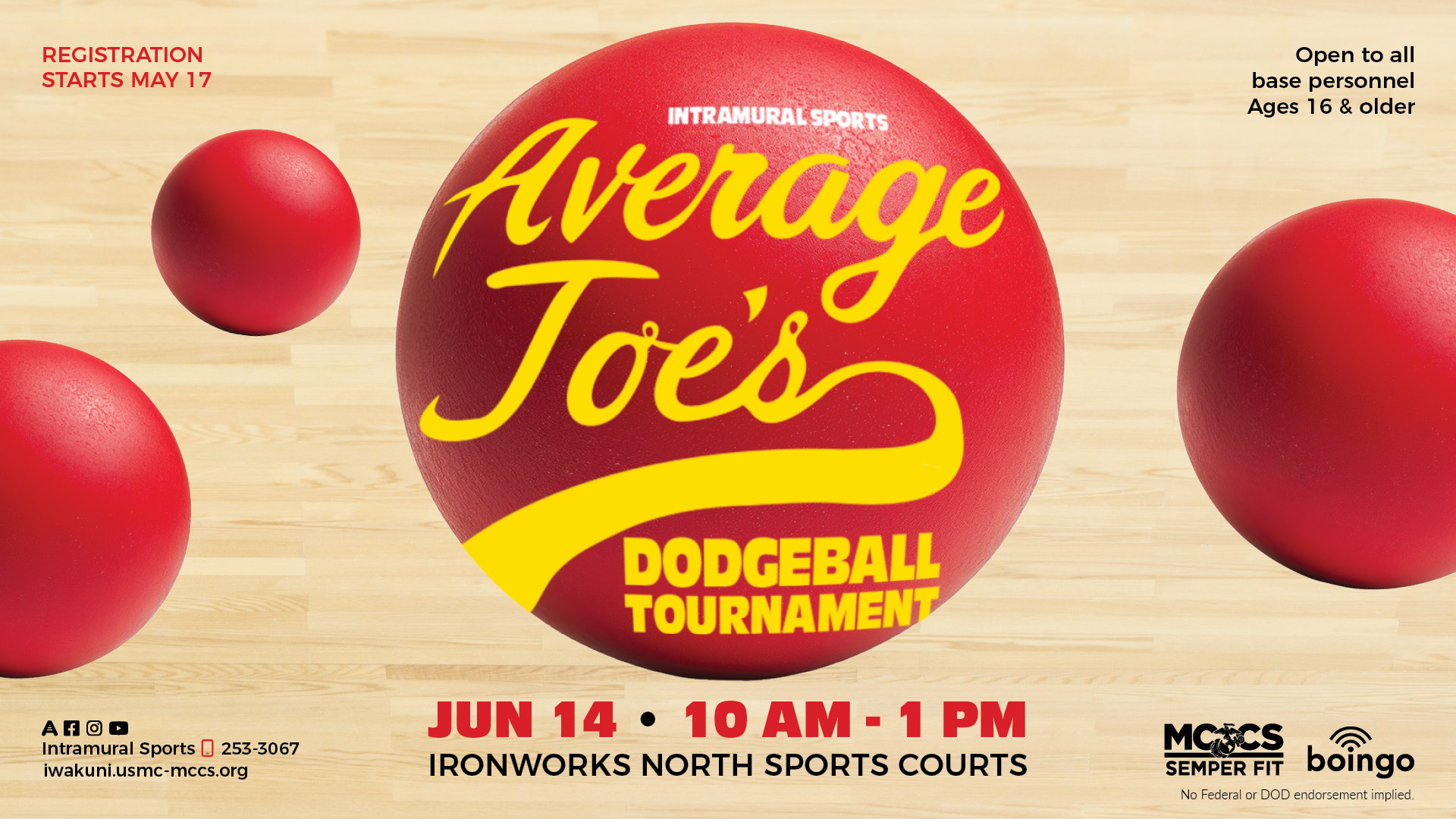 MCCS Average Joe's Dodgeball Tournament