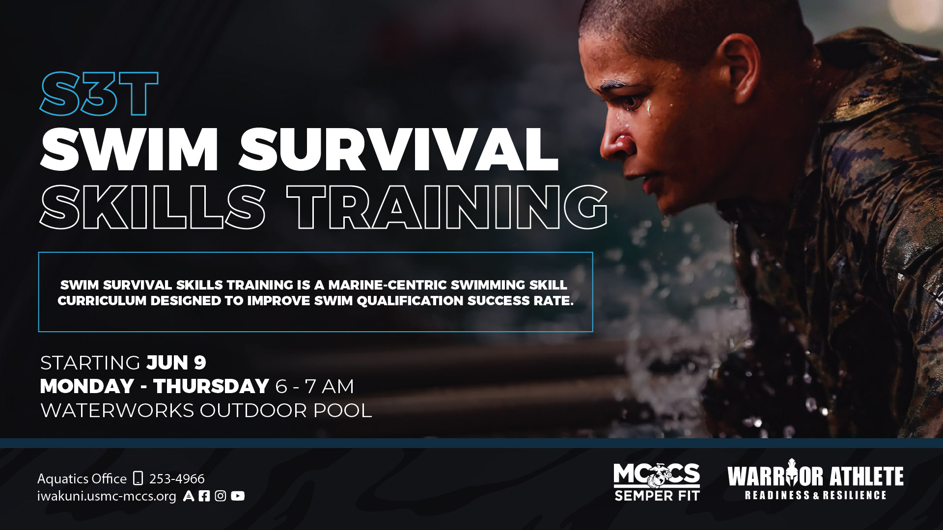MCCS Active Duty Swim Program: Swim Survival Skills Training (S3T)