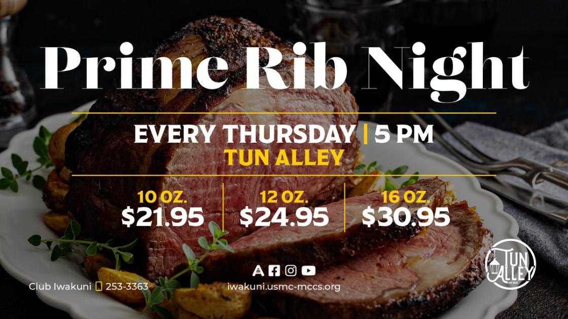 Prime Rib Special at Club Iwakuni